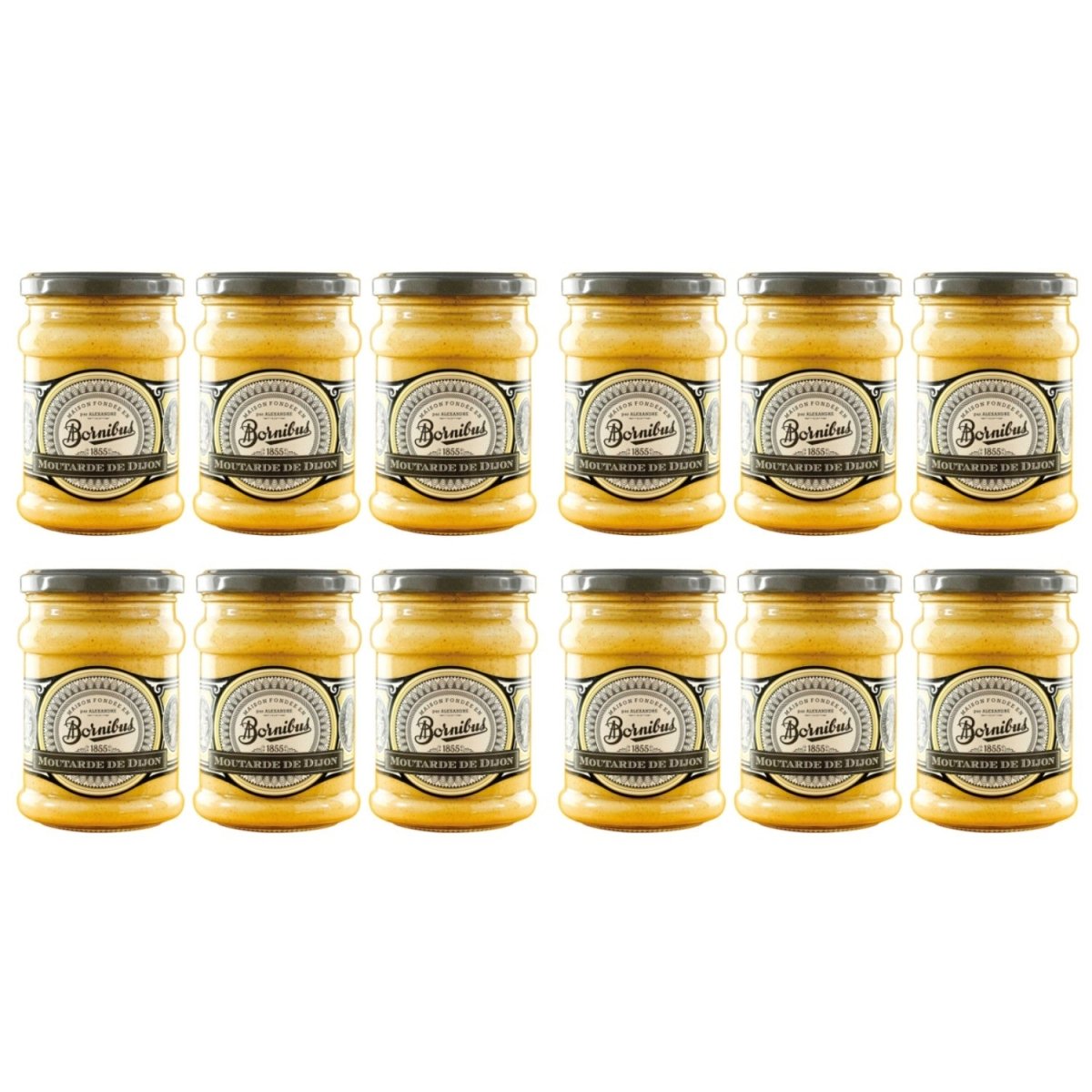 Bornibus Moutarde de Dijon Senf Frankreich (12 x 250g) – Versanel