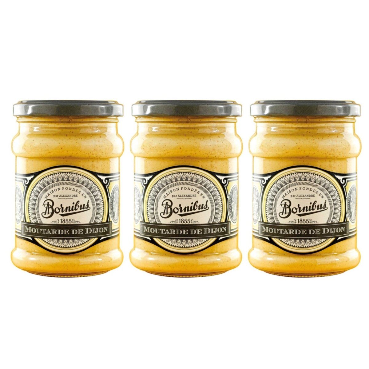 Bornibus Moutarde de Dijon Senf Frankreich (3 x 250g) – Versanel