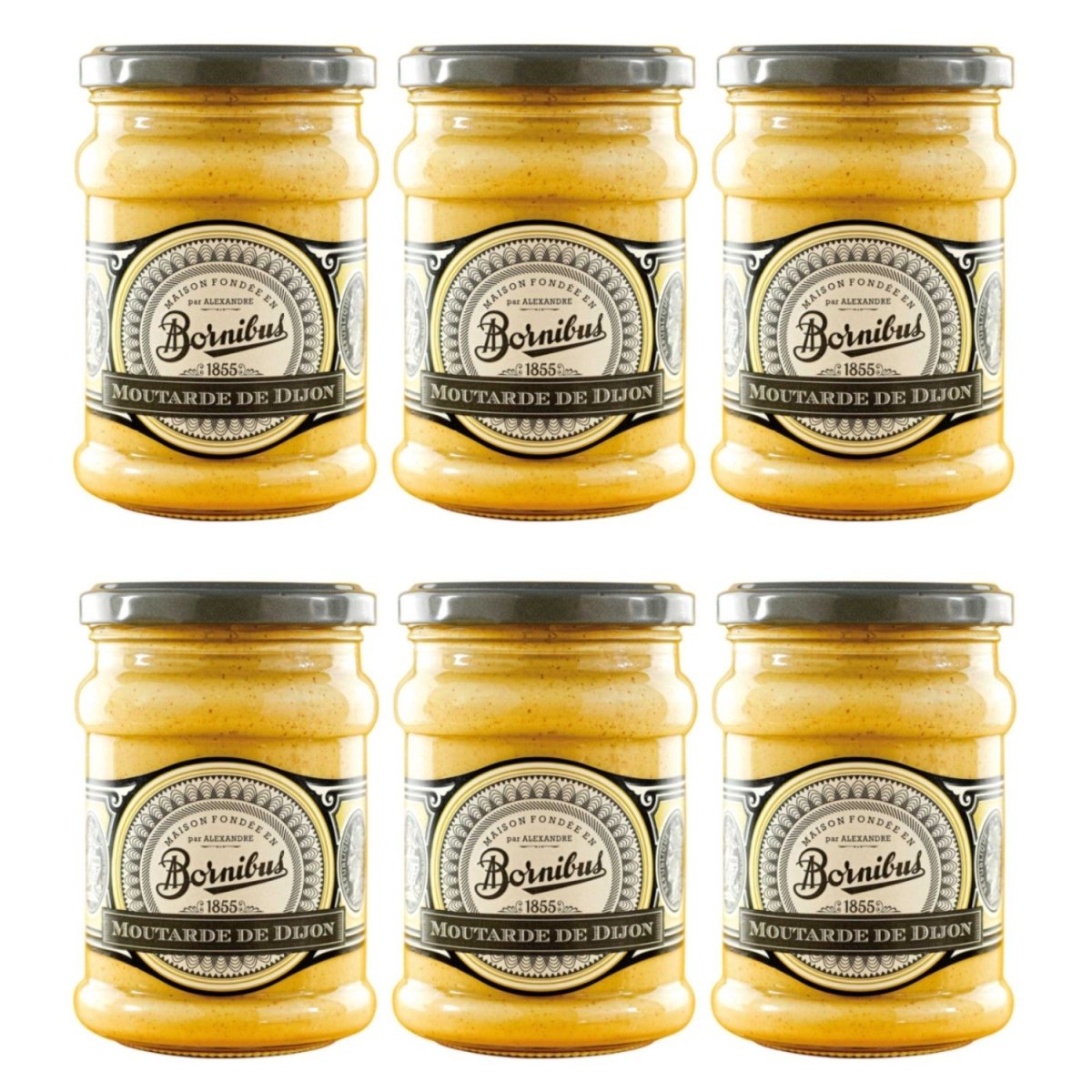 Bornibus Moutarde de Dijon Senf Frankreich (6 x 250g) – Versanel