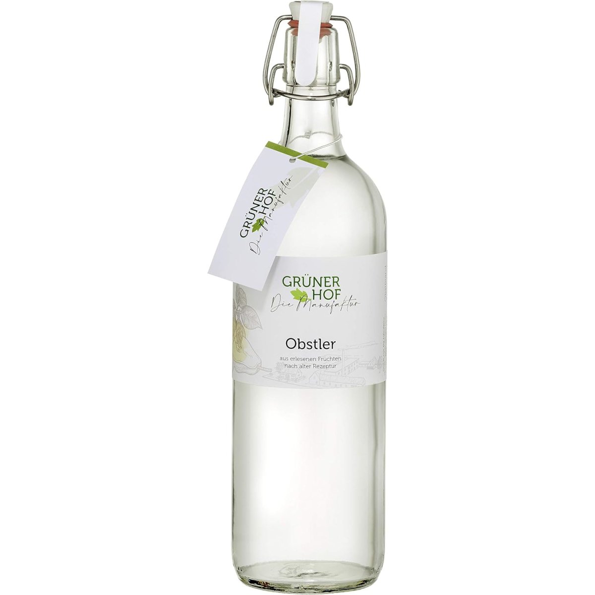 Grüner Hof Die Manufaktur Obstler, 38% vol.,(12 x 1L) – Versanel